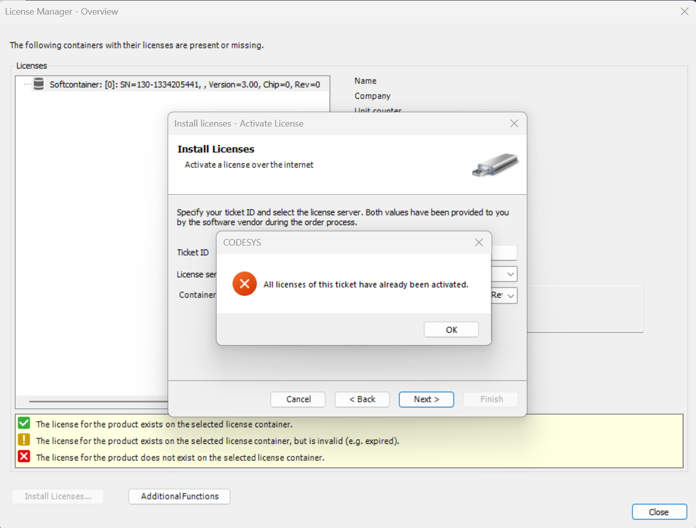 CODESYS Forge - CODESYS Forge / Talk / Runtime 🇬🇧: Can not activate ...